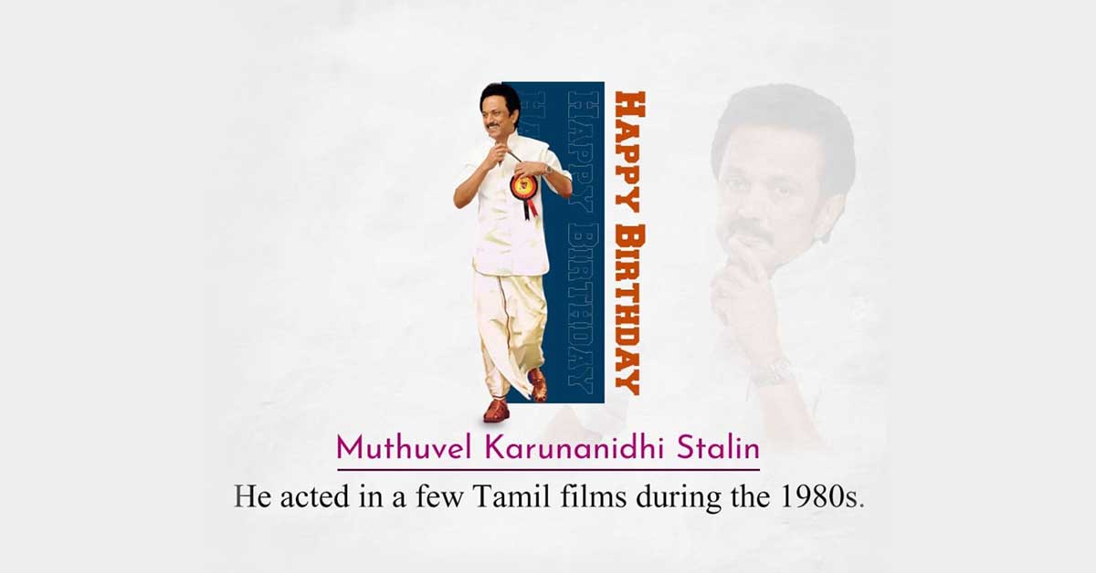 M.K. Stalin Birthday : 1 March | Download Poster, Status And Hd Photos Free